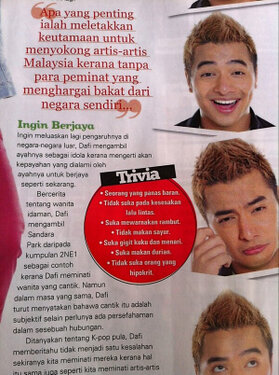 Magazine: Malaysian Singer, Dafi Chooses Dara as His Ideal Type in ...