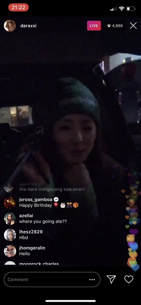 Instagram: 121118 – Sandara Park had a Short Instagram Live as she head ...